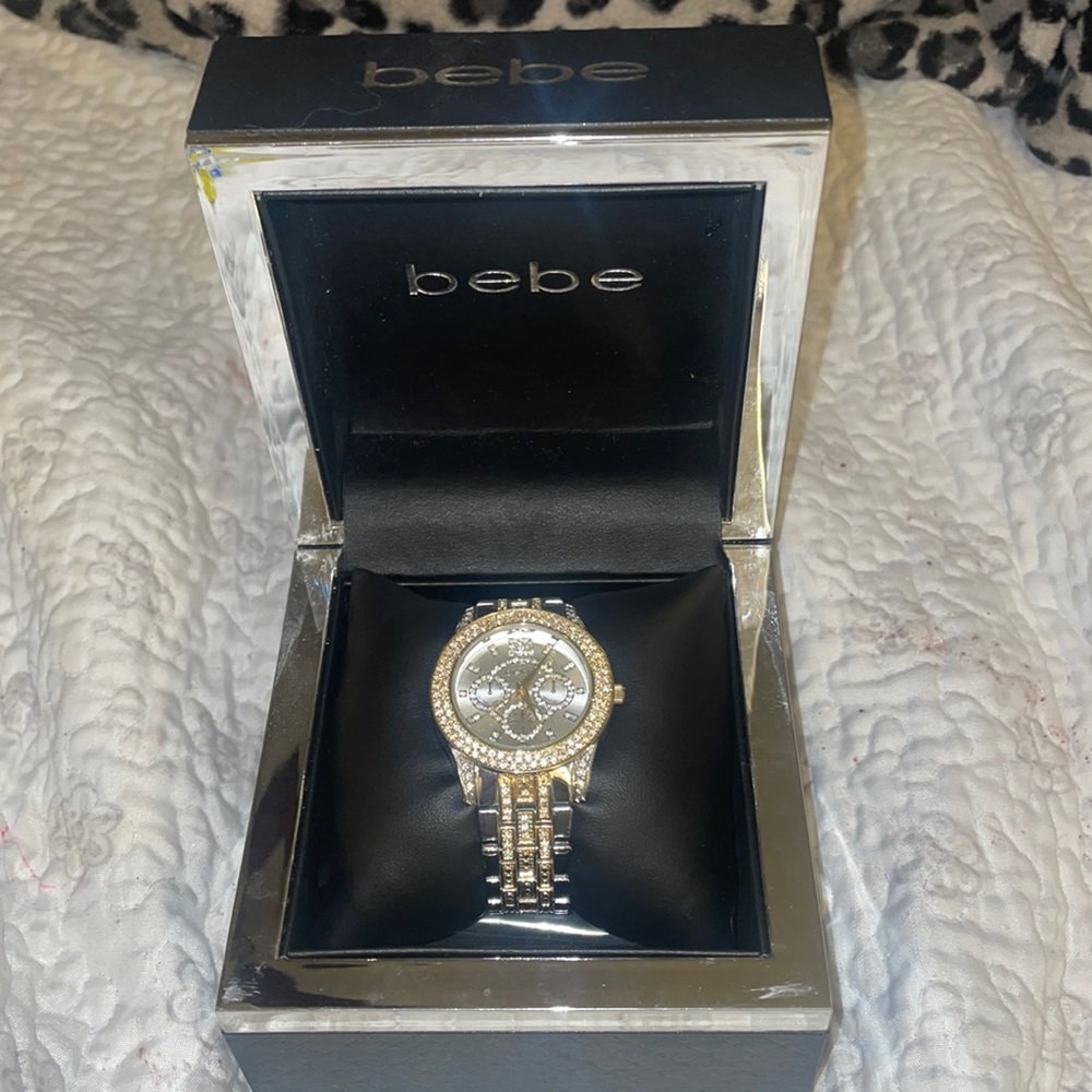 Bebe Two-Tone, Diamond Watch In Original Box. - Gem